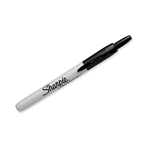 Sharpie 32701 Retractable Permanent Markers, Fine Point, Black, 12 Count Box - 1 Pack - Total Marker Count 12 Markers