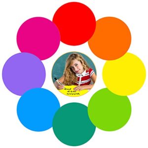 colorful dry erase dots circles whiteboard marker removable stickers spots wall decals for school classroom teachers students table & desk, 8 pack