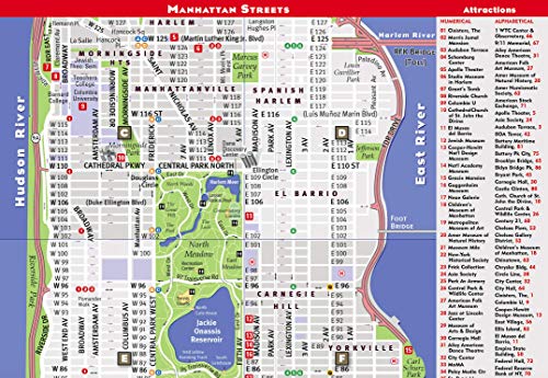 StreetSmart® NYC Map Midtown Edition by Van Dam-Laminated pocket city street map of Manhattan w/ all attractions, museums, sights, hotels, Broadway Theaters & NYC Subway map; 2023 Edition