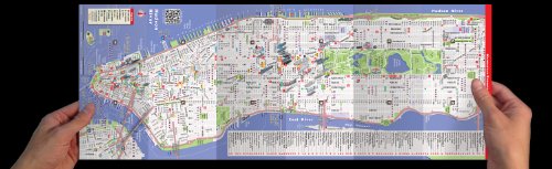 StreetSmart® NYC Map Midtown Edition by Van Dam-Laminated pocket city street map of Manhattan w/ all attractions, museums, sights, hotels, Broadway Theaters & NYC Subway map; 2023 Edition