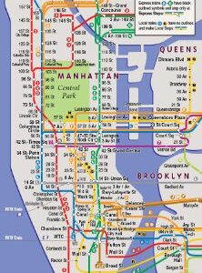 StreetSmart® NYC Map Midtown Edition by Van Dam-Laminated pocket city street map of Manhattan w/ all attractions, museums, sights, hotels, Broadway Theaters & NYC Subway map; 2023 Edition