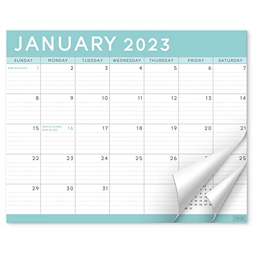 S&O Teal Magnetic Fridge Calendar from Jan 2023-Jun 2024 - Tear-Off Refrigerator Calendar to Track Events & Appointments - 18 Month Magnetic Calendar for Fridge for Easy Planning-8"x10" in.