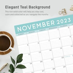 S&O Teal Magnetic Fridge Calendar from Jan 2023-Jun 2024 - Tear-Off Refrigerator Calendar to Track Events & Appointments - 18 Month Magnetic Calendar for Fridge for Easy Planning-8"x10" in.