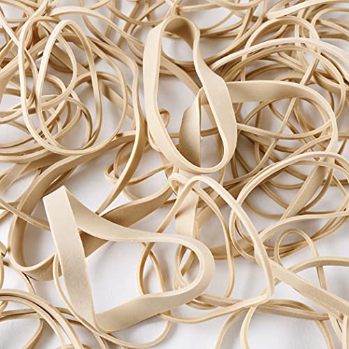 Charles Leonard Rubber Bands, 3/8 Ounce Bags, Amber, Assorted Sizes (56381)