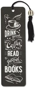 coffee & books beaded bookmark