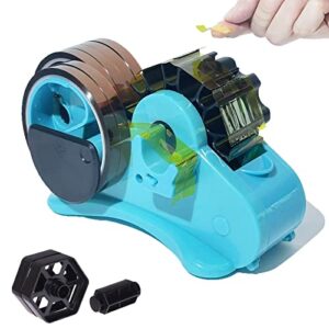 blue heat tape dispenser sublimation – multiple roll cut heat tape dispenser to precut 1.4” pieces for heat press/mug press machine, 1+3” core, semi-automatic tape dispenser with compartment slots