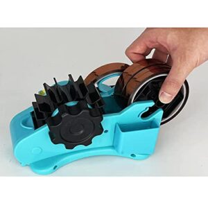 Blue Heat Tape Dispenser Sublimation - Multiple Roll Cut Heat Tape Dispenser to PreCut 1.4'' Pieces for Heat Press/Mug Press Machine, 1+3'' Core, Semi-Automatic Tape Dispenser with Compartment Slots