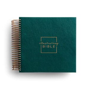 illustrating bible csb green (spiral bound journaling bible)