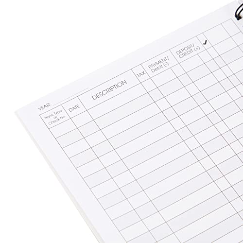 2 Pack Spending Account Tracker Notebooks, Expense Ledger Books for Small Business Bookkeeping (100 Pages)