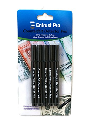 5-Pack Counterfeit Pens - Fake Money Detector Markers from Entrust Pro