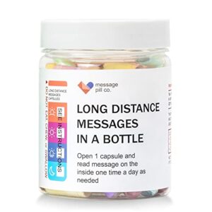 long distance relationships gifts love messages in a bottle gift for boyfriend or girlfriend (50pcs) pre-written love capsules letters in plastic jar