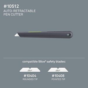 Slice 10512 Pen Cutter, Auto-Retractable Ceramic Blade, Safety Knife, Stays Sharp up to 11x Longer Than Steel Blades