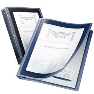 Avery Flexi-View 3 Ring Binder, 1 Inch Round Rings, 1 Navy Blue Binder (17685)