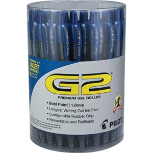 pilot 2715733 g2 retractable gel pens bold point blue ink 36/pack (84099)