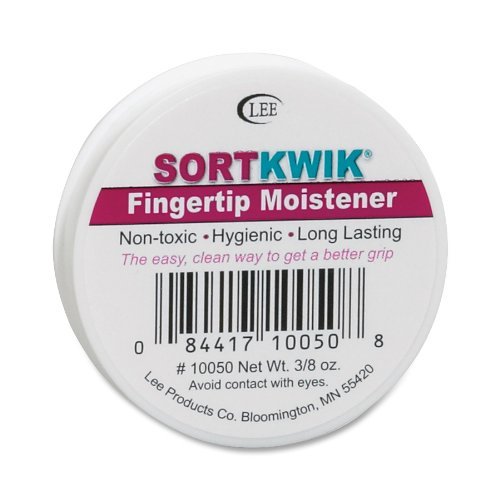 LEE 10050 Sortkwik Fingertip Moisteners, 3/8 oz, Pink, Sold as 3 Pack