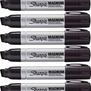 Sharpie Magnum Permanent Marker, Black, 6 PACK