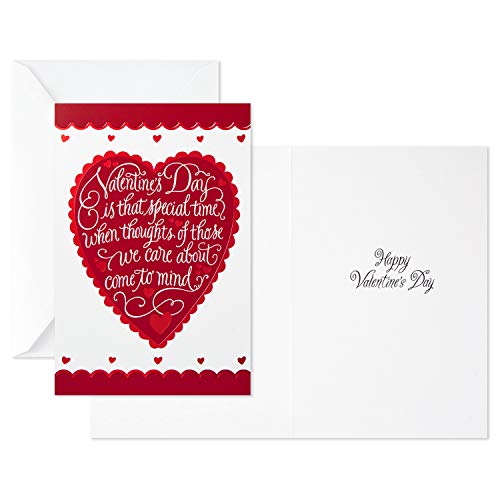 Hallmark Valentines Day Cards Pack, Heart (6 Valentine Cards with Envelopes)