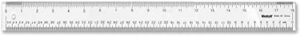 westcott see through acrylic ruler, 18″, clear