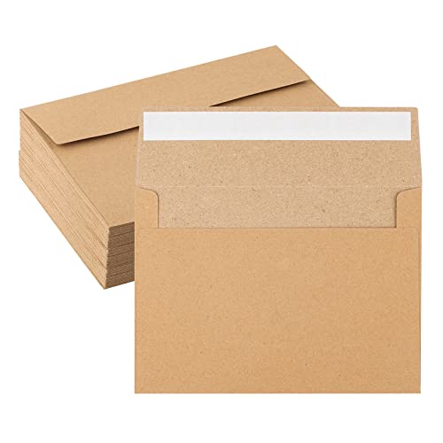 50 Pack Kraft Envelopes 4 x 6 Inch Brown Envelopes,A4 Envelopes, Card Envelopes, Kraft Paper Envelopes, Invitation Envelopes, Postcard Envelopes