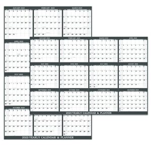 2023 yearly wall calendar – 2023 dry erase wall calendar, yearly wall calendar 2023 with julian date, 34.6″ x 22.9″ full year wall calendar, jan. 2023 – dec. 2023, large, wet & dry erase laminated, vertical/horizontal, reversible – classic grey