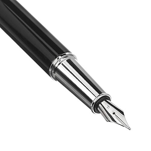 Amazon Basics Refillable Fountain Pen - Fine Point, Black Ink