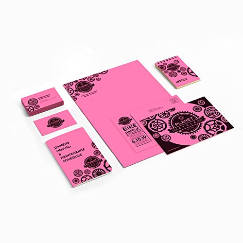 Neenah 21041 Wausau Astrobrights Colored Cardstock, 8.5” x 11”, 65 lb / 176 GSM, Pulsar Pink, 250 Sheets