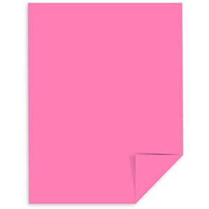 Neenah 21041 Wausau Astrobrights Colored Cardstock, 8.5” x 11”, 65 lb / 176 GSM, Pulsar Pink, 250 Sheets