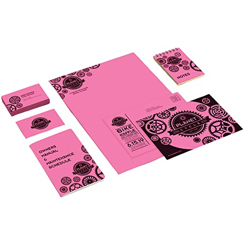 Neenah 21041 Wausau Astrobrights Colored Cardstock, 8.5” x 11”, 65 lb / 176 GSM, Pulsar Pink, 250 Sheets