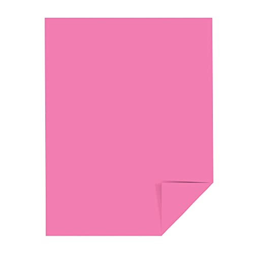 Neenah 21041 Wausau Astrobrights Colored Cardstock, 8.5” x 11”, 65 lb / 176 GSM, Pulsar Pink, 250 Sheets