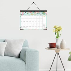 2023-2024 Desk Calendar - 18 Monthly Desk/Wall Calendar 2023-2024 2-in-1,16.8" x 12", Jan 2023 - Jun 2024, Thick Paper with Corner Protectors, Large Ruled Blocks - Floral