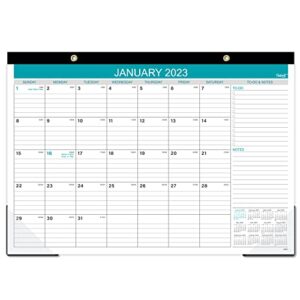 2023 desk calendar- 12 monthly desk/wall calendar, january 2023- december 2023, 12” x 17”, desk calendar 2023 with large ruled blocks for planning and organizing for home or office