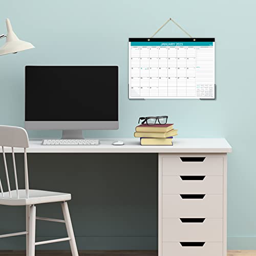 2023 Desk Calendar- 12 Monthly Desk/Wall Calendar, January 2023- December 2023, 12'' X 17'', Desk Calendar 2023 with Large Ruled Blocks for Planning and Organizing for Home or Office