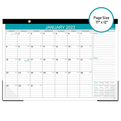 2023 Desk Calendar- 12 Monthly Desk/Wall Calendar, January 2023- December 2023, 12'' X 17'', Desk Calendar 2023 with Large Ruled Blocks for Planning and Organizing for Home or Office