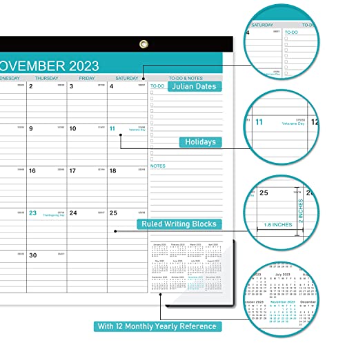 2023 Desk Calendar- 12 Monthly Desk/Wall Calendar, January 2023- December 2023, 12'' X 17'', Desk Calendar 2023 with Large Ruled Blocks for Planning and Organizing for Home or Office