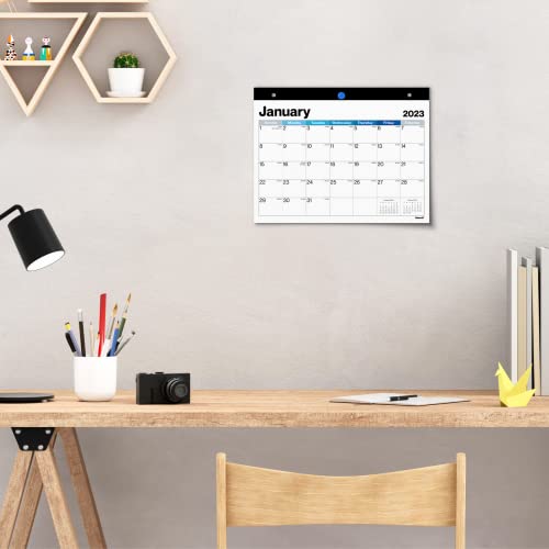 Dunwell 2023 Calendar for 3-Ring Binder (8.5x11, Blue Shades) Use as 2023 Binder Calendar, Wall Calendar or Desk Calendar, 3-Hole Punched, Fits Standard Notebooks