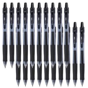 smart color art 45 pack black gel pens, retractable medium point gel ink pens smooth writing for school office home, comfort grip