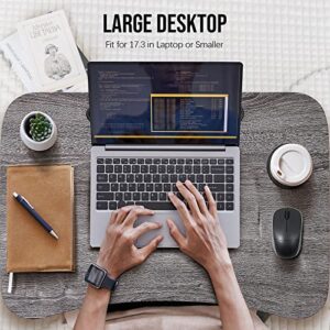 Laptop Bed Desk Lap Tray: Large Portable Foldable laptray Computer bedtray Table for Writing Reading Eating Breakfast XXL lapdesk on Low Sitting Floor or Adult Laying Couch