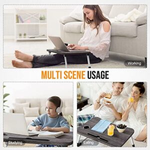 Laptop Bed Desk Lap Tray: Large Portable Foldable laptray Computer bedtray Table for Writing Reading Eating Breakfast XXL lapdesk on Low Sitting Floor or Adult Laying Couch