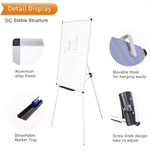 VIZ-PRO Whiteboard Easel, 36 x 24 Inches, Portable Dry Erase Board Height Adjustable for School Office and Home