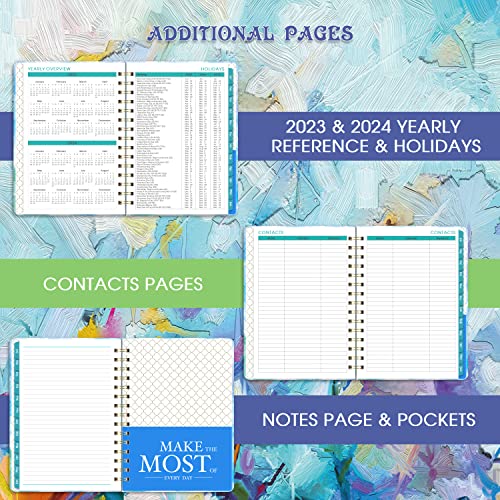 2023-2024 Planner - Academic Planner 2023-2024, July 2023 - June 2024, 2023-2024 Planner Weekly and Monthly with Tabs, 6.3’’ × 8.4’’, Inner Pocket, Hardcover, Elastic Closure, Perfect Daily Organizer