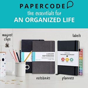 Papercode Daily Planner 2023 - Simple Elephant Undated Daily, Weekly, and Monthly Calendar Planner for Productivity & Goal Setting, Black