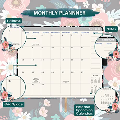 2023-2026 Pocket Planner / Calendar - 3 Year Monthly Planner from July 2023 - June 2026, 6.3" x 3.8", Monthly Pocket Calendar with 61 Notes Pages and Back Pocket, Pen Loop, Elastic Closure