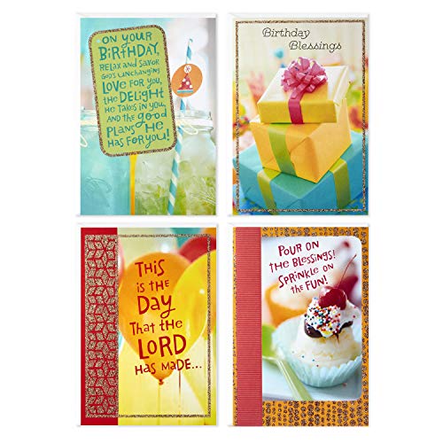 Dayspring Assorted Religious Birthday Cards (Christian Blessings, 12 Cards and Envelopes)