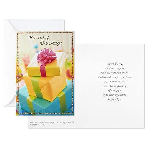 Dayspring Assorted Religious Birthday Cards (Christian Blessings, 12 Cards and Envelopes)