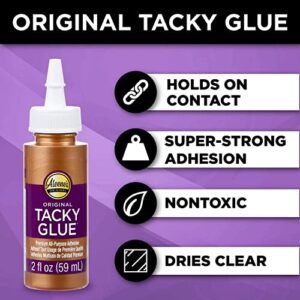 Aleene's Original 2 fl. oz. 6-Pack, America's Favorite Tacky Glue, 6 Pack, Ideal for Slime, Crafts and School Projects