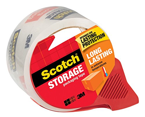 Scotch Long Lasting Storage Shipping Packaging Tape, 1.88" x 38.2 yd, 1 Roll with Dispenser (3650S-RD-ESF)