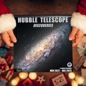 RED EMBER Hubble Telescope 2023 Hangable Monthly Wall Calendar | 12" x 24" Open | Thick & Sturdy Paper | Giftable | Space Expand Your World and Expand Your Mind