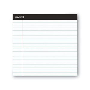 Universal 30730 Premium Ruled Writing Pads, White, 8.5 x 11.75, Legal/Wide, 50 Sheets (Pack of 12 Pads)