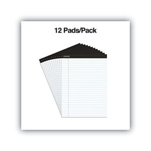 Universal 30730 Premium Ruled Writing Pads, White, 8.5 x 11.75, Legal/Wide, 50 Sheets (Pack of 12 Pads)