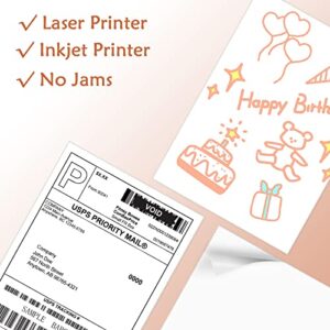 9527 Product 100 Sheets Sticker Labels 8-1/2" x 11" Shipping Address Labels for Laser/Ink Jet Printer,100 Labels.